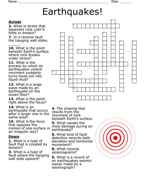 Measuring Earthquakes Word Search Puzzle Bundle Educational Images