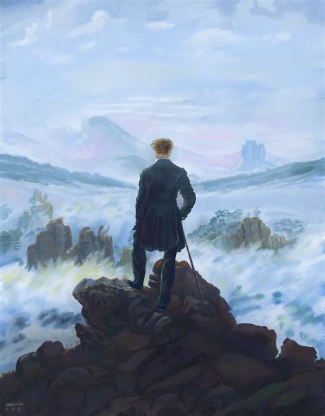 Wanderer Above The Sea Of Fog After Friedrich Luke Oram