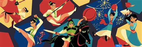 만화 역경 속에서 피어나는 꽃 디즈니 뮬란 