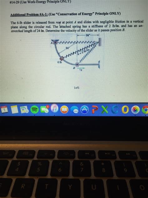 Solved The Lb Slider Is Released From Rest At Point A And Chegg