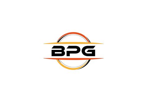 Bpg Letter Royalty Ellipse Shape Logo Bpg Brush Art Logo Bpg Logo For