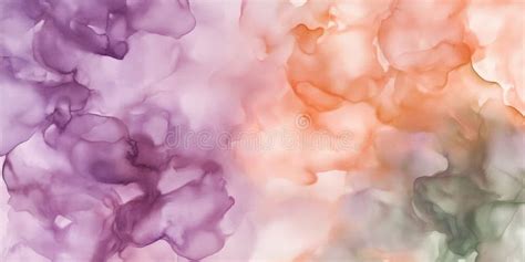 Abstract Fluid Art With Purple Orange And Green Hues Stock Illustration Illustration Of