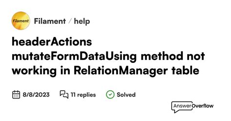 Headeractions Mutateformdatausing Method Not Working In