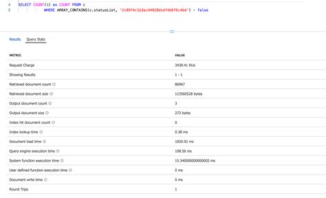 Cosmosdb Performance Issue With Arraycontains Stack Overflow
