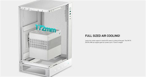 Deepcool Ch170 Digital Itx Desktop Pc Case Casing Black White Shopee Malaysia