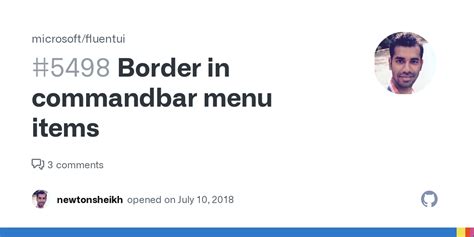 Border In Commandbar Menu Items · Issue 5498 · Microsoftfluentui · Github