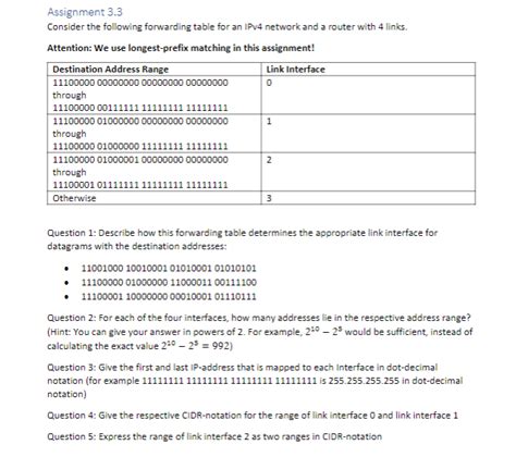 Solved Assignment 33 Consider The Following Forwarding