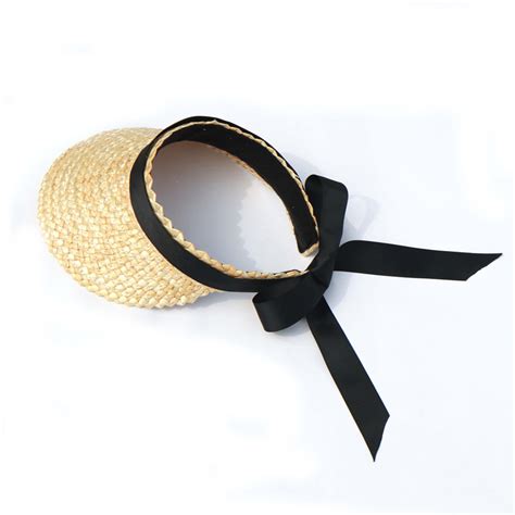 Badu Bg Нов дизайн Сламена слънчева шапка с дълга панделка за жени Модни плажни шапки с голям