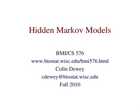 ppt hidden markov models powerpoint presentation free download id