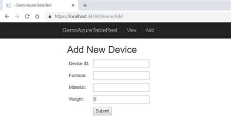 How To Store Data In Azure Table Storage Using Rest Api In Aspnet Core