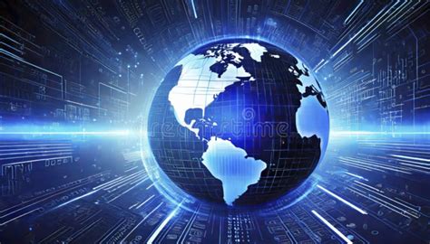 Global Network Connection And Communication Technology Concept Stock Illustration