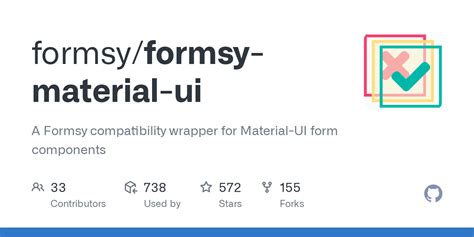 Github Formsyformsy Material Ui A Formsy Compatibility Wrapper For Material Ui Form Components