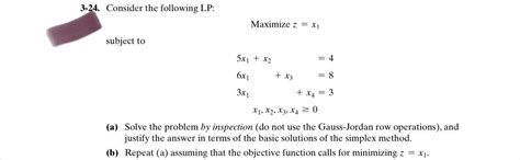 Solved Consider The Following Lp Maximize Z X1 Subject