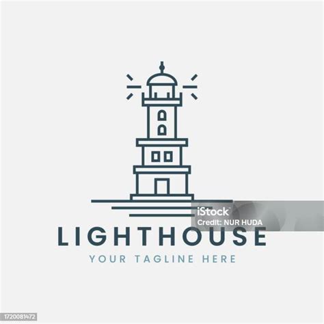 등대 로고 라인 아트 미니멀리스트 벡터 일러스트레이션 템플릿 디자인 비콘 아이콘 디자인 0명에 대한 스톡 벡터 아트 및 기타 이미지 0명 건물 외관 건설 산업