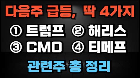 삼성바이오로직스 속보 다음주 급등할 4가지 종목 미리 준비 트럼프관련주 해리스관련주 Cmo관련주 쿠팡관련주 알리관련주 테무 Kctc 일신석재 인디에프 에스티팜 우리