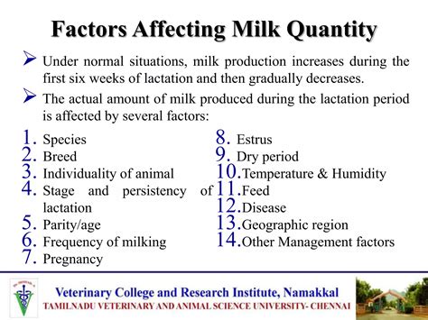 Factors Affecting Quality And Quantity Of Milk In Dairy Cattle Pptx Food And Drink