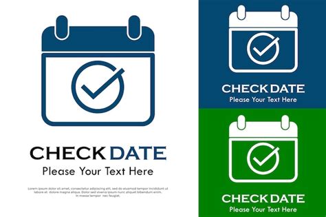 Premium Vector Check Date Logo Template Illustration
