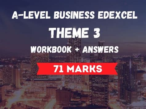 Theme 12 And 3 Workbook A Level Business Edexcel Teaching Resources