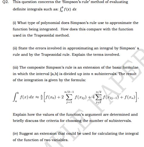 solved this question concerns the simpson s rule method of