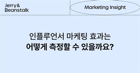 인플루언서 마케팅 효과 측정 문제점과 해결방안 스프레이 And 제리와콩나무 블로그