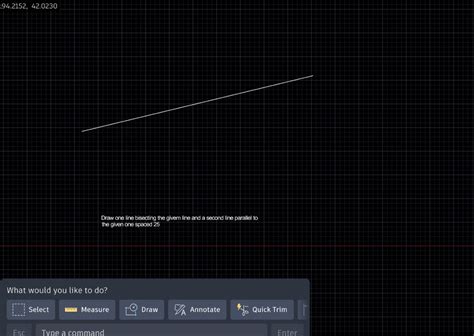 Solved Draw One Line Bisecting The Given Line And A Secomd Chegg Com