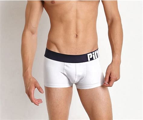 Мужские трусы Pink Hero белые с синей резинкой PH1258-5