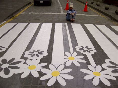 Zebra Crossings Design For Cuenca City Street Mural Design Crosswalk