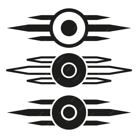 Premium Vector Abstract Geometric Icons Circular Center Spikes Minimal Vector Illustration