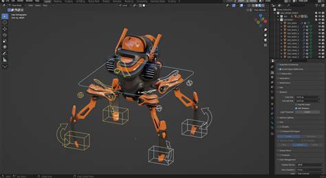 Rigged Spider Robot Blender Superhive Formerly Blender Market