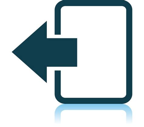 Black And White Line Art Of An Exit Door Symbol Vector Image