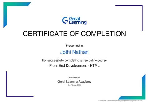 Jothinathan Nagarajan On Linkedin Greatlearningacademy Greatlearning Glacertificate
