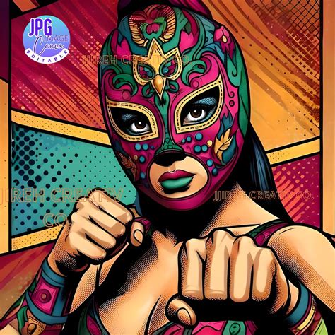 Luchador Wrestler Lucha Libre Imagen Feminist Woman Power Luchador