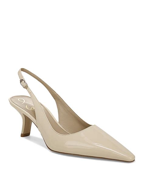 Sam Edelman Womens Bianka Pointed Toe Light Black Kitten Heel
