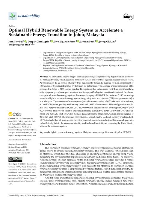 Pdf Optimal Hybrid Renewable Energy System To Accelerate A Sustainable Energy Transition In