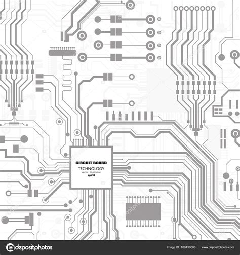 Vector Circuit Board Illustration Abstract Technology Stock Vector