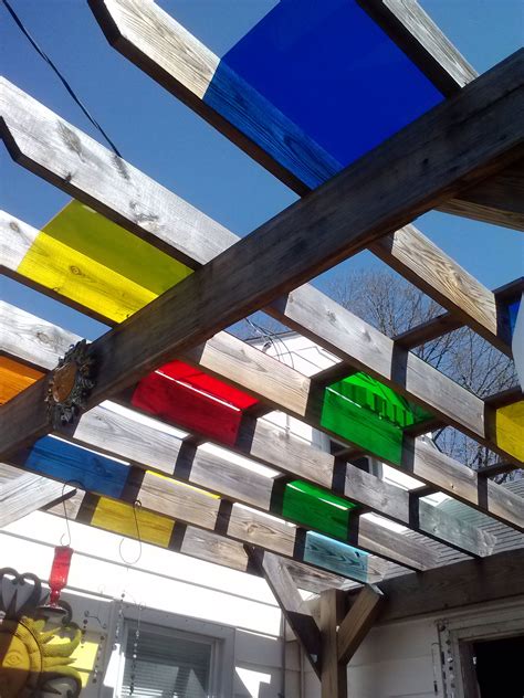 Colorful Plexiglass Pergola For Stylish Outdoor Decor