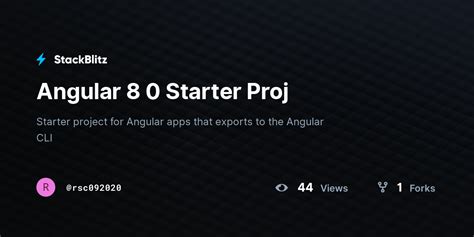 Angular 8 0 Starter Proj Stackblitz