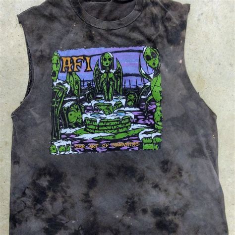 Afi Art Of Drowning Shirt With The Sleeves Cut Off Depop