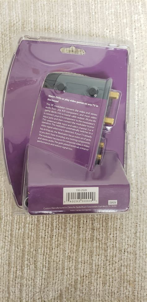 Radio Shack Rf Modulator Video Component Adapter