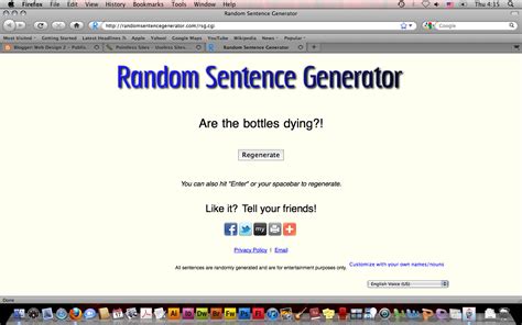 Random Sentences Generator New