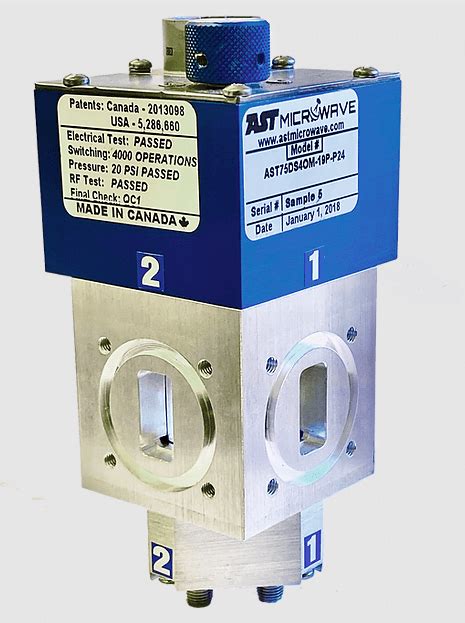 Wr75 Dual Waveguide Coax Switch Vincor Ltd