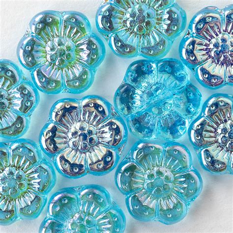 Flower Beads For Jewelry Making Czech Glass Beads Funkyprettybeads