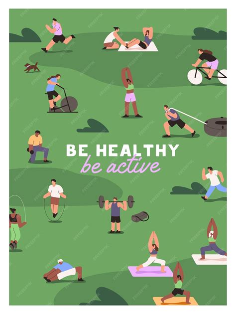 Premium Vector Design Of Motivation Poster To Be Healthy With Active