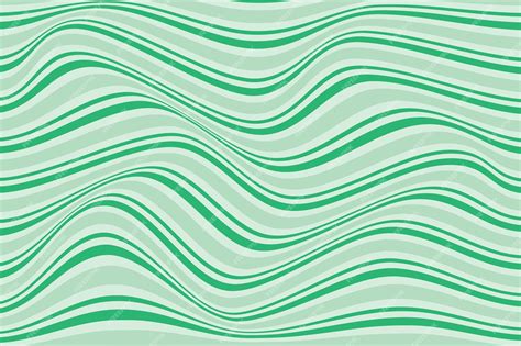 Premium Vector Simple Abstract Light Dark Green Color Horizontal Wavy Distort Line Pattern