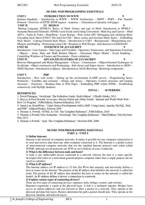 Web Programming Essential Docsity