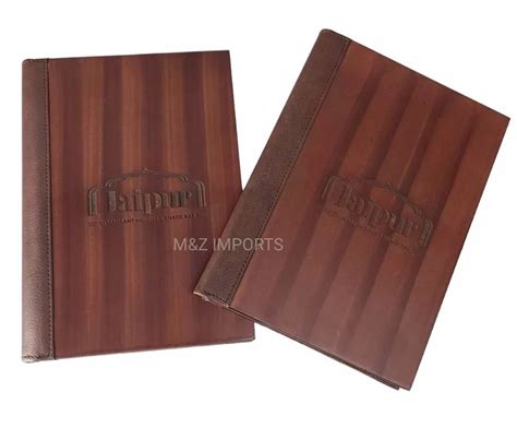 Leather Wooden Bill Folder Brown A5 At Rs 550piece In Mumbai Id
