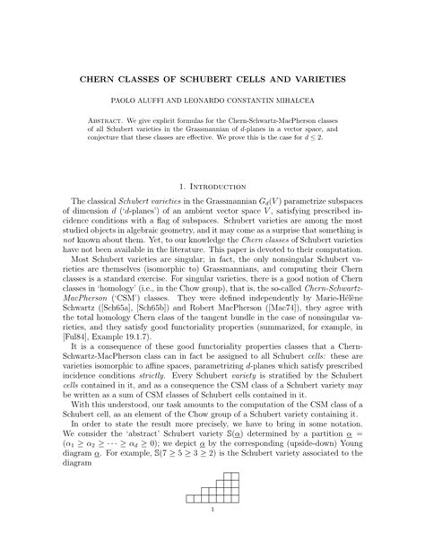 Chern Classes Of Schubert Cells And Varieties Docslib