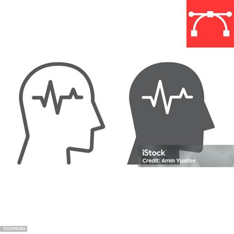 간질 선 및 글리프 아이콘 질병 및 신경학 간질 사인 벡터 그래픽 편집 가능한 스트로크 선형 아이콘 Eps 10 건강관리와 의술에 대한 스톡 벡터 아트 및 기타 이미지