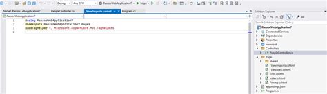 C Razor Page Error Namespace Razor Already Contains A Definition For Template Stack