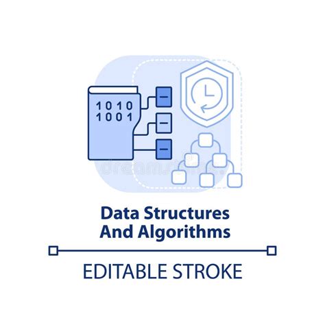 Data Structures And Algorithms Light Blue Concept Icon Stock Vector
